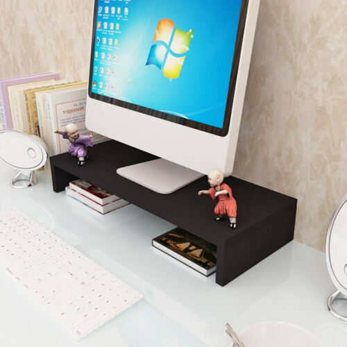 Wooden Monitor Stand Computer Monitor Riser Desktop Organizer Display ...