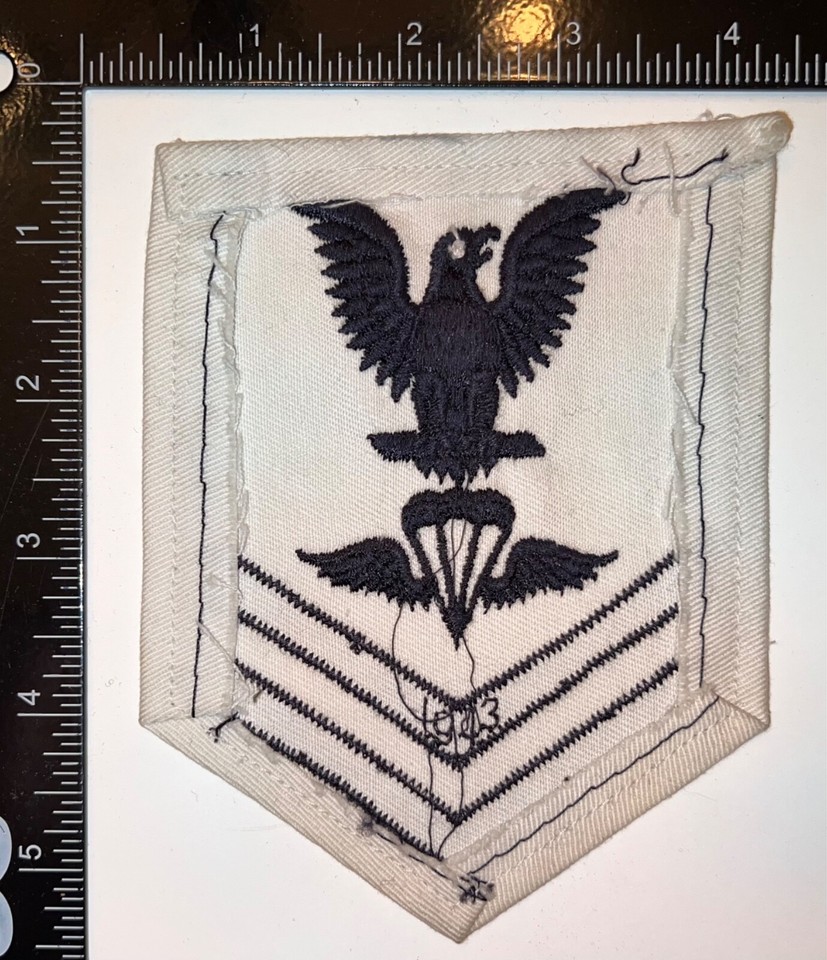 WWII 1943 DATE USN US Navy Parachute Rigger Petty Officer 2nd Class ...
