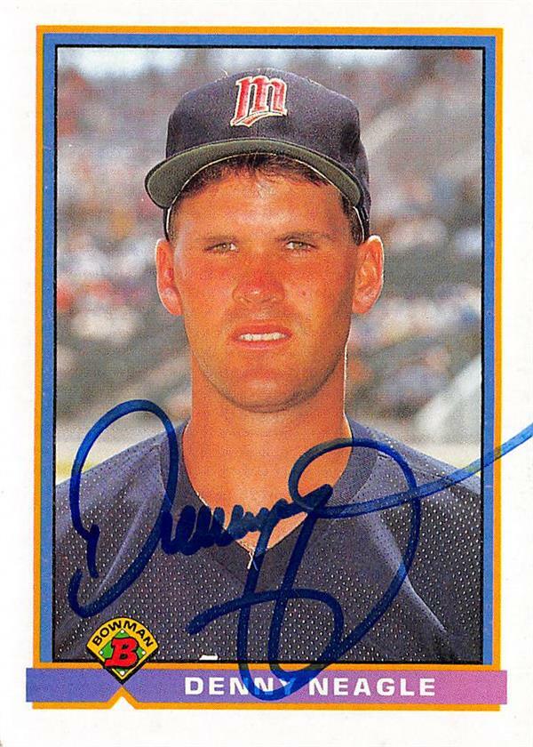 Denny Neagle autographed Baseball Card (Minnesota Twins, 67) 1991 ...