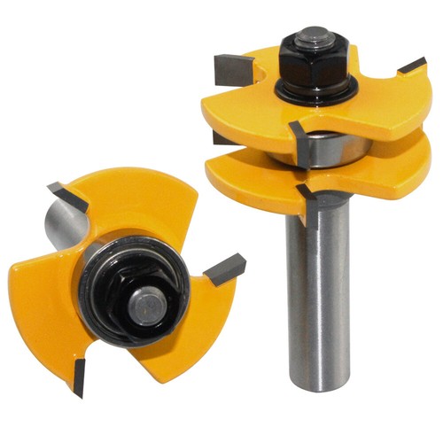 3PCS Joint Router Bits Set 1/2in(12.7mm) 12mm Shank Tongue & Groove | eBay