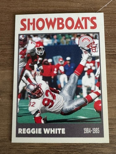 REGGIE WHITE Memphis SHOWBOATS 1984-85 USFL United States Football Card ...