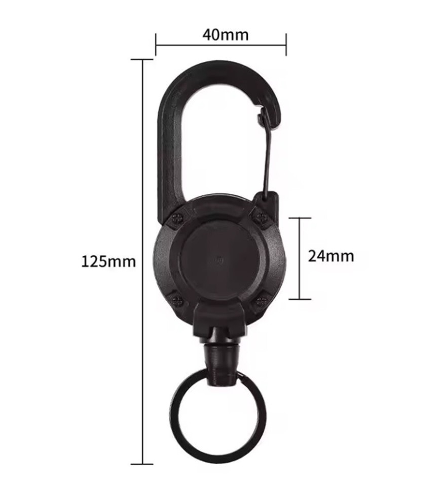 Heavy Duty Retractable Keychain – Carabiner Badge Holder with Steel ...