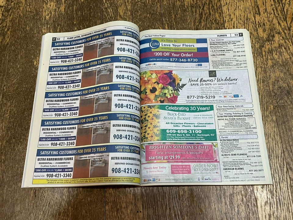 Ocean County New Jersey Yellow Pages Phone Book February 2021 Toms ...