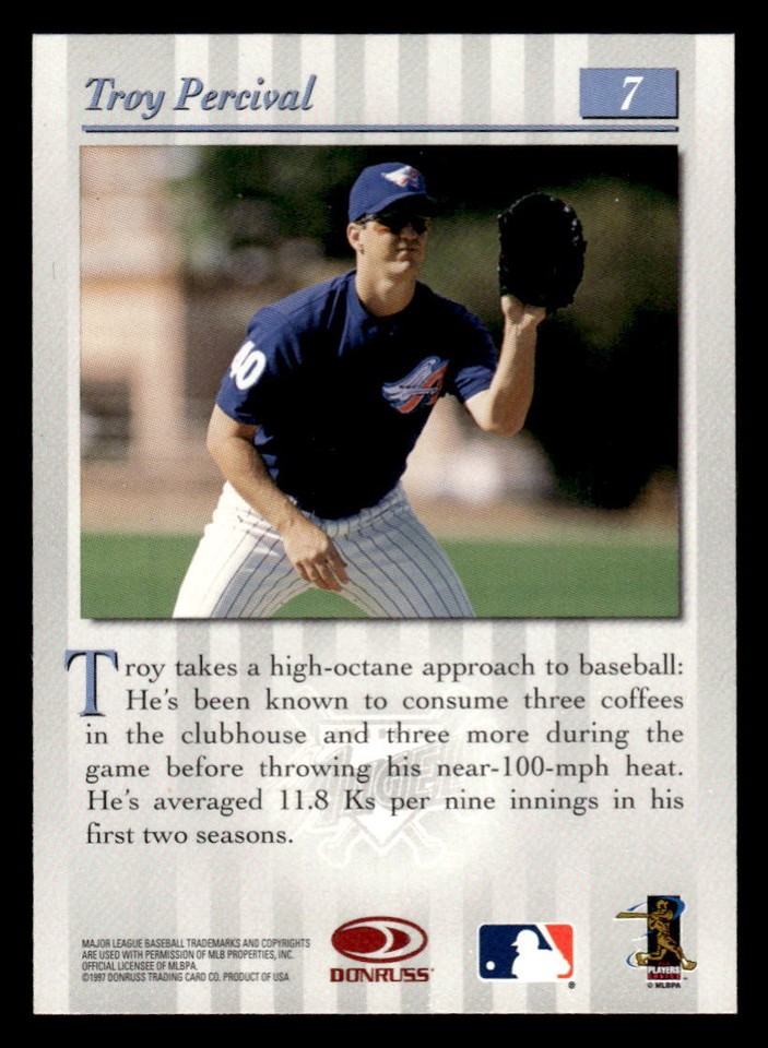 Troy Percival Anaheim Angels 1997 Studio #7 | eBay