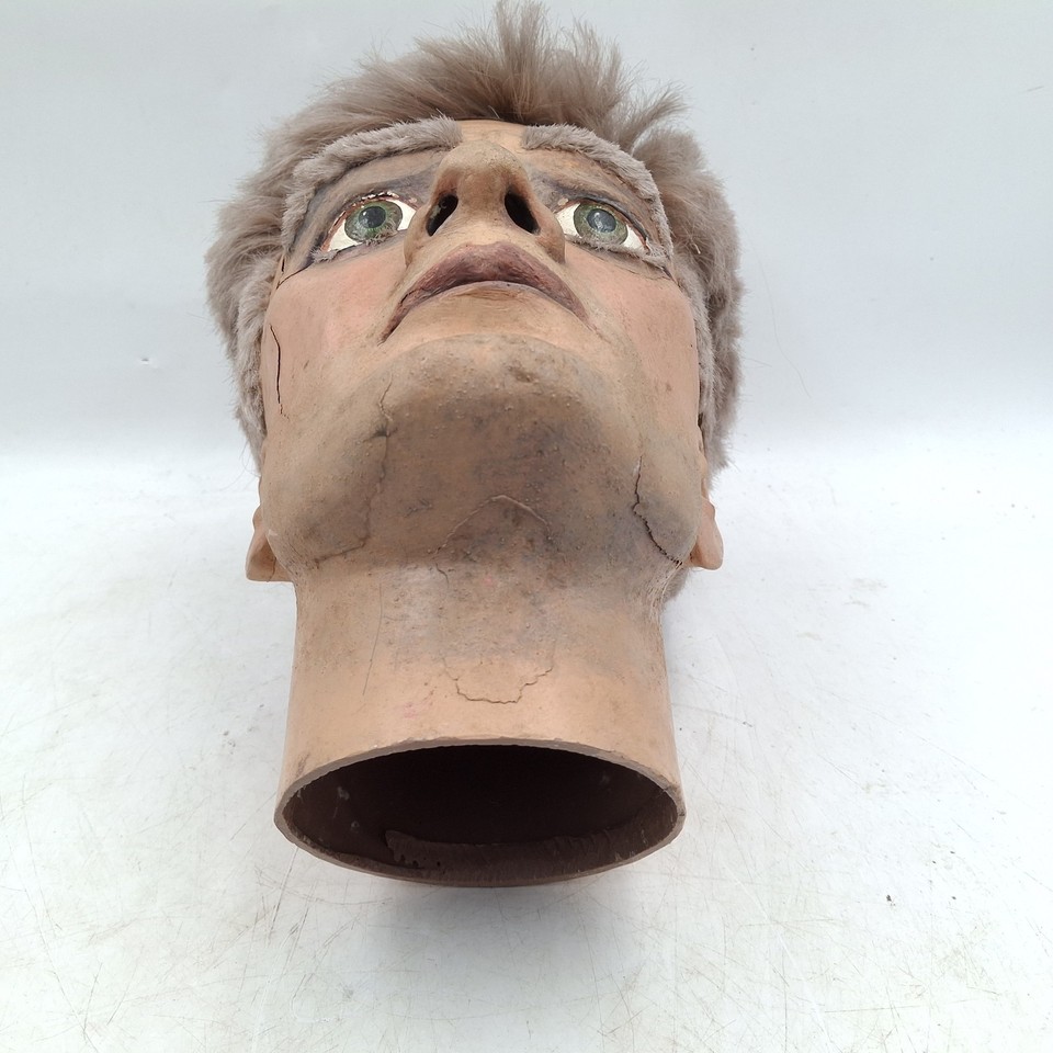 Vintage Museum Display Mannequin Head Hand Painted Prop 1960s–80s ...