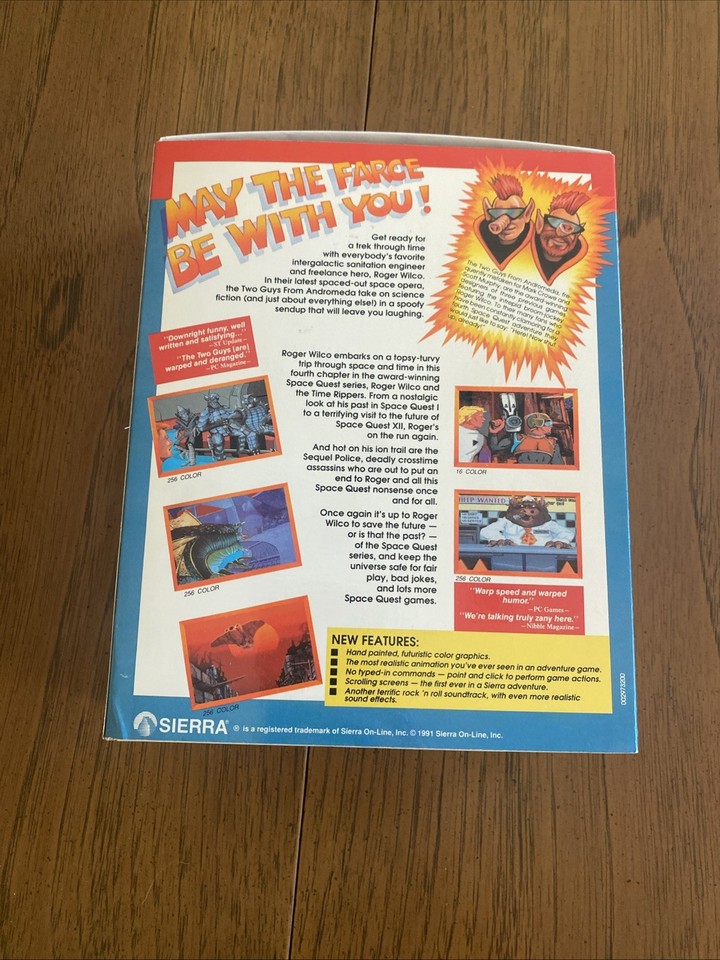 Space Quest IV: Roger Wilco and the Time Rippers PC Floppy 1991 Edition ...