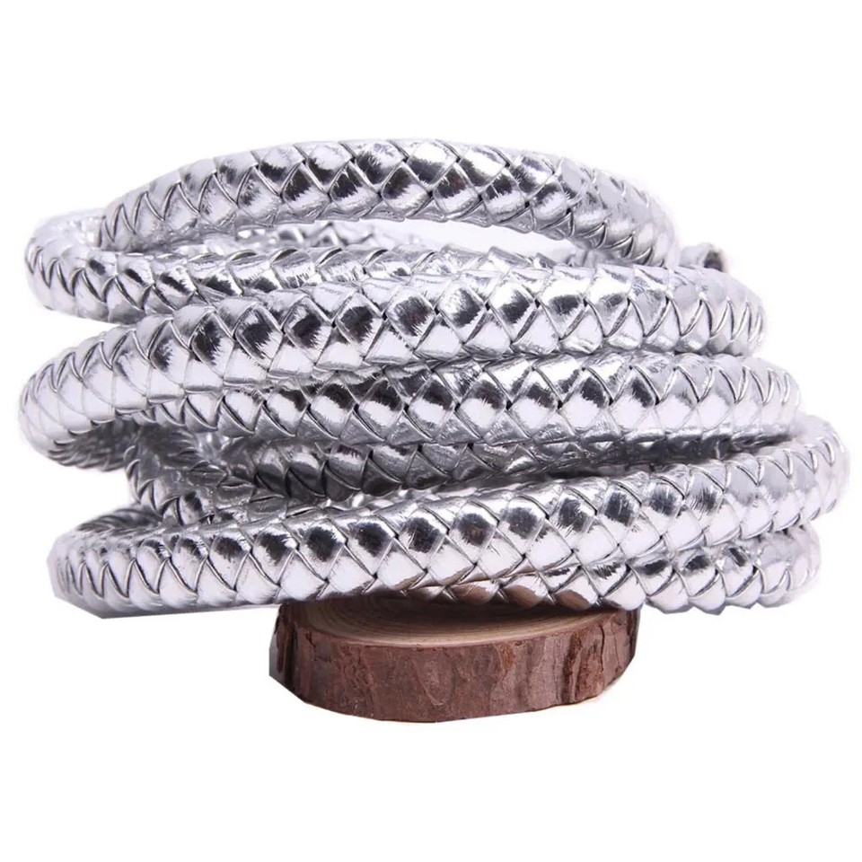 New String Rope Round Bolo Braided PU Leather Cord 3/4/5/6mm 5M DIY ...