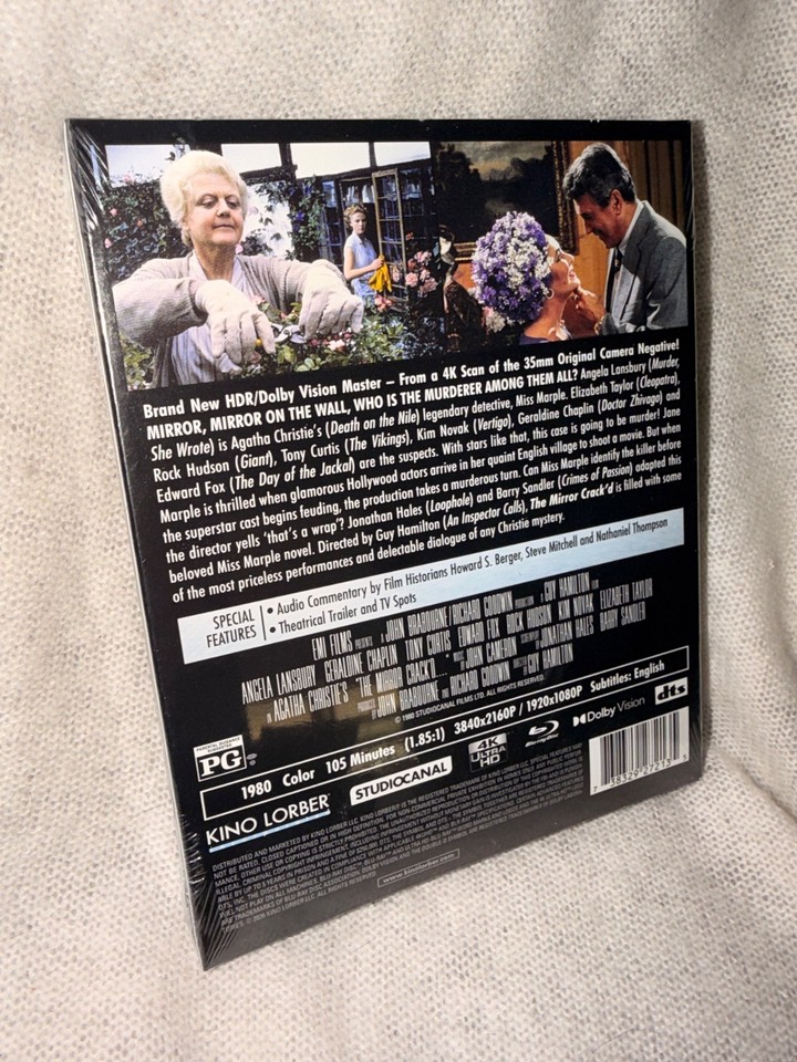 Mirror Crack'd, 4K UHD + Blu-ray, 1980, Agatha Christie, w/ slipcover ...
