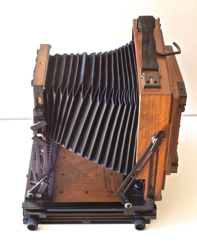 K.B.CANHAM 4x5 WOODEN FIELD CAMERA W/ WIDE ANGLE BELLOWS & DARK CLOTH ...