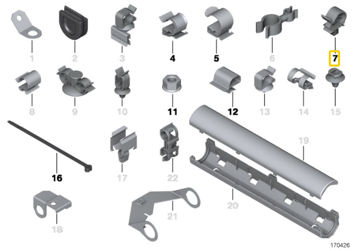 BMW Cable Holder Tubing Support 12521741316 Genuine for sale online | eBay