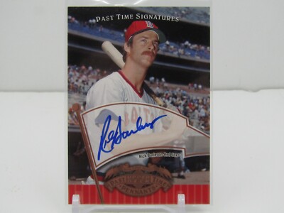 RICK BURLESON 2005 UPPER DECK PAST TIME PENNANTS AUTOGRAPH AUTO! BOSTON ...