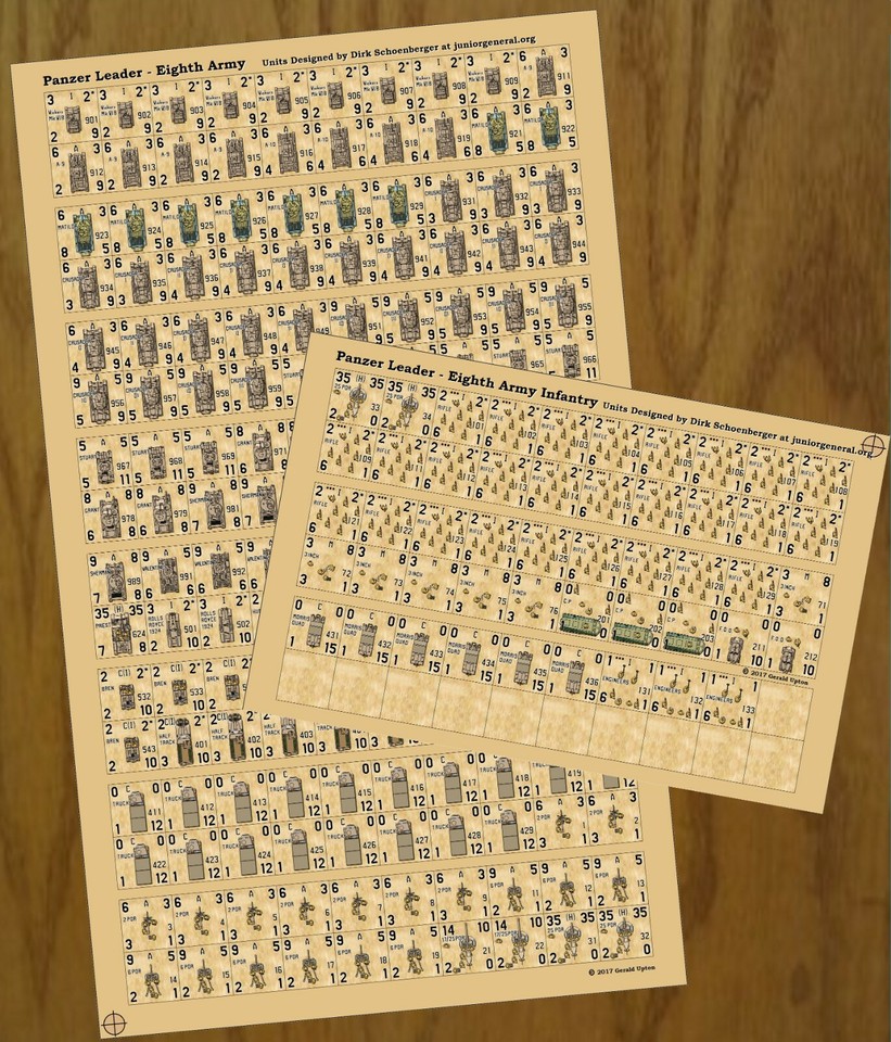 Panzer Leader Eighth Army Variant Counters | eBay