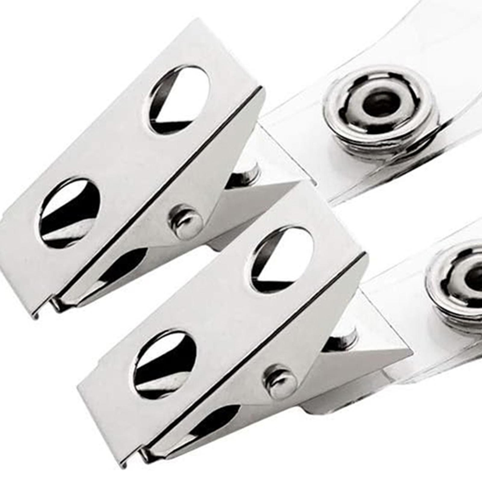 100 Pieces Metal ID Clips Name Tag Clip for Name Tags Work Badges ...