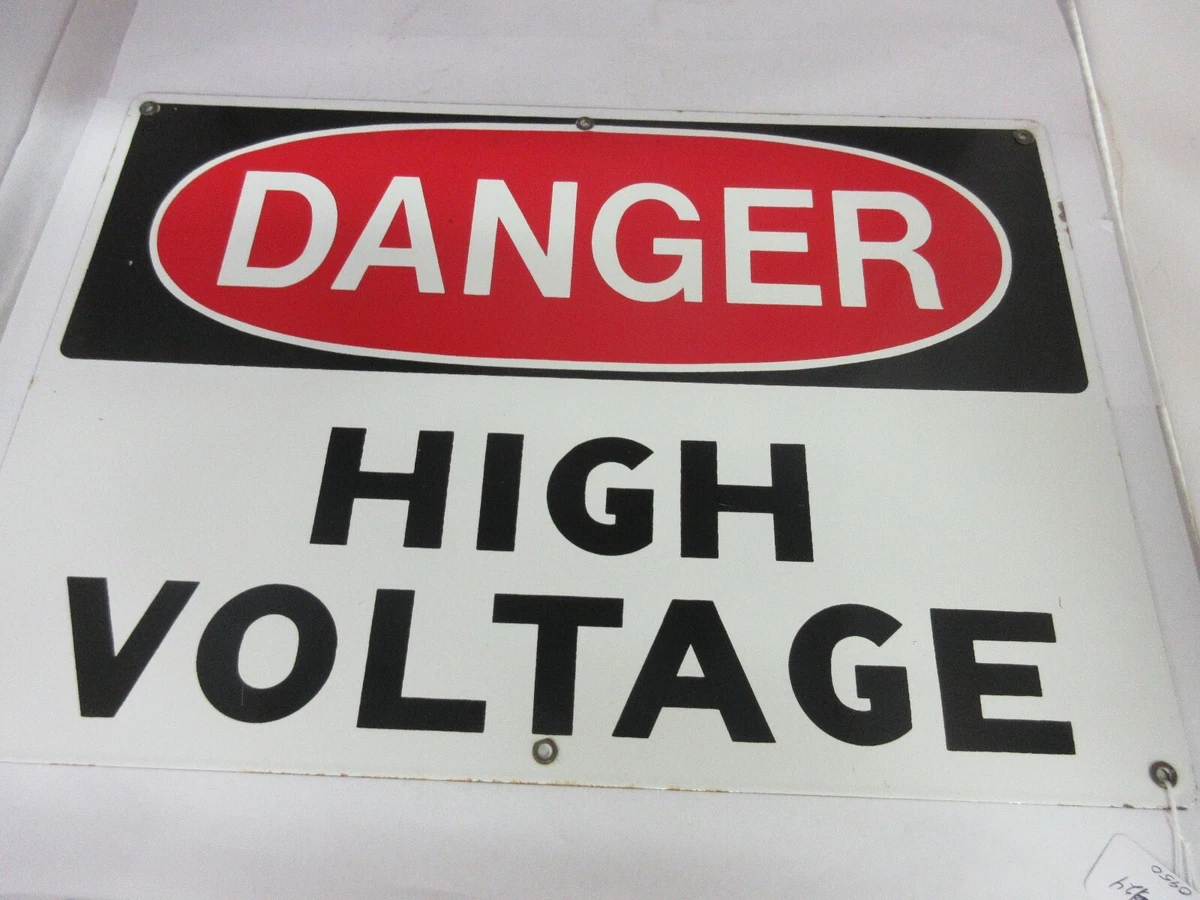 Vintage High Voltage Sign