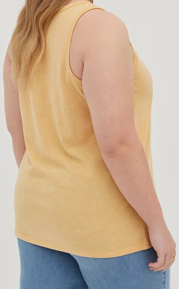Torrid Cotton Classic Fit Crew Neck Peanuts Tank Yellow 2 2X 18 20 # ...