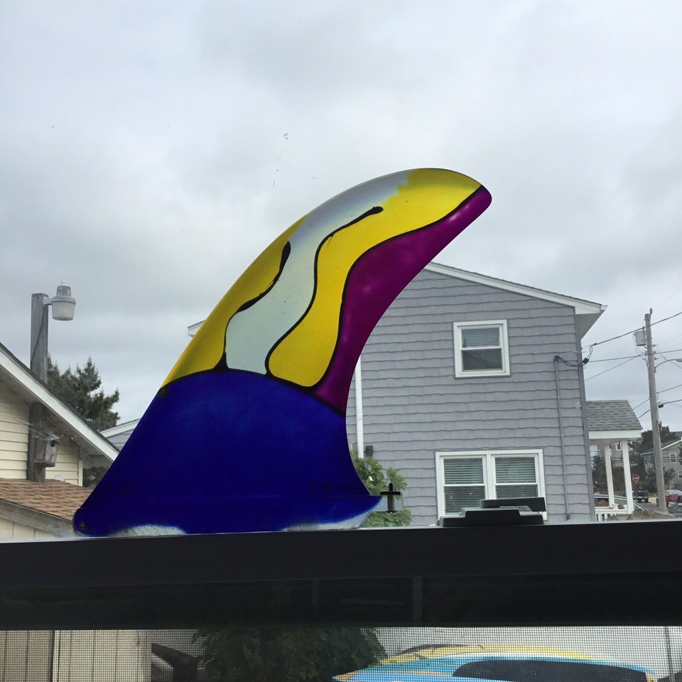 RFC Rainbow Surfboard Fin Fringe 9.5” One Of A Kind Surfboard Fin Surf ...