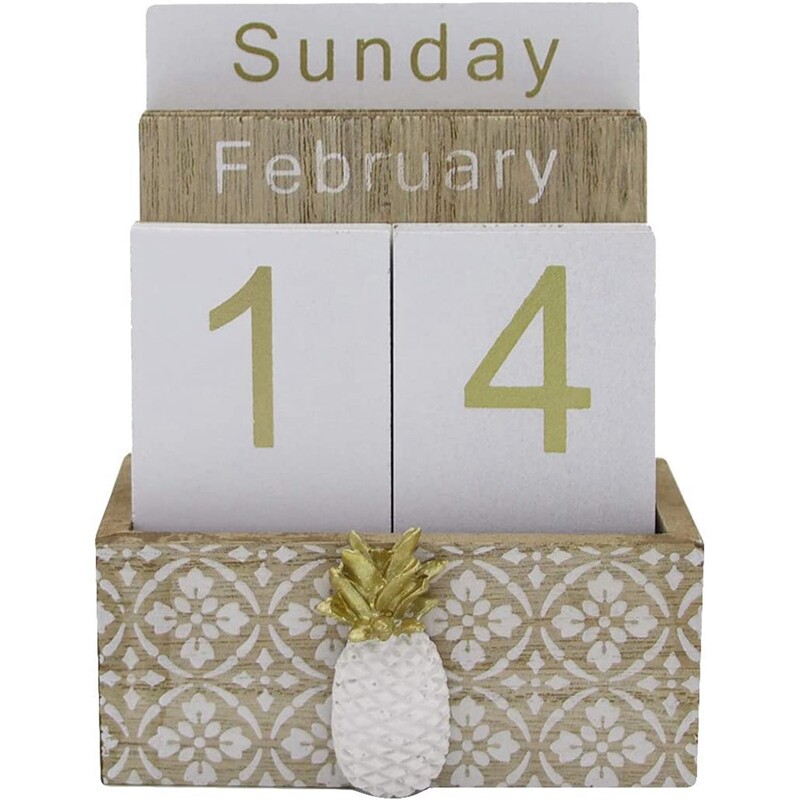 HöLzerne Flip Desk Blocks Kalender, Plank / Tisch Kalender Anzeig6234 ...