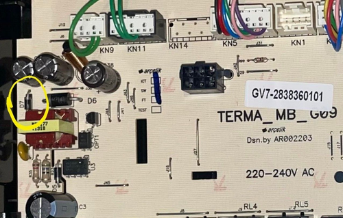 BEKO Washer Dryer Repair Diode D7 for Main PCB SR110 Schottky Rectifier ...