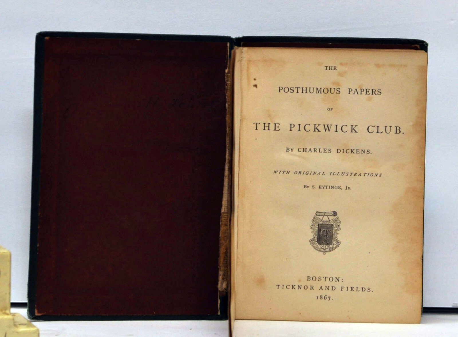 The Pickwick Club - Charles Dickens - 1867 Ticknor & Fields | eBay