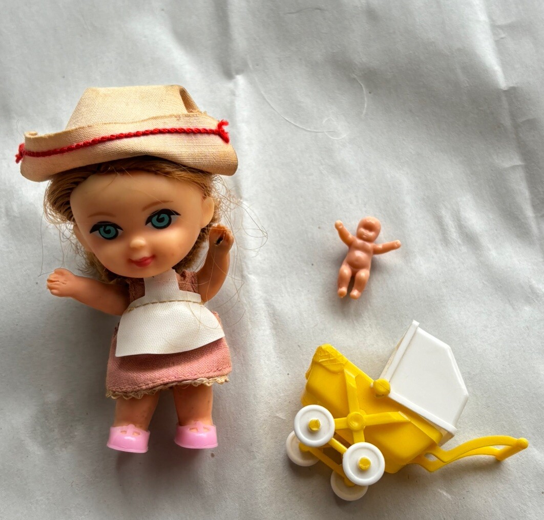VTG MATTEL 1965 LIDDLE KIDDLE "FLORENCE NIDDLE" DOLL Stroller & Baby | eBay