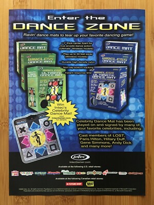 2005 INTEC Wireless Dance Mat Print Ad/Poster Xbox PS2 Gamecube ...