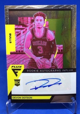 2020-21 Panini Flux Rookie Autograph Influx Devon Dotson Chicago Bulls ...