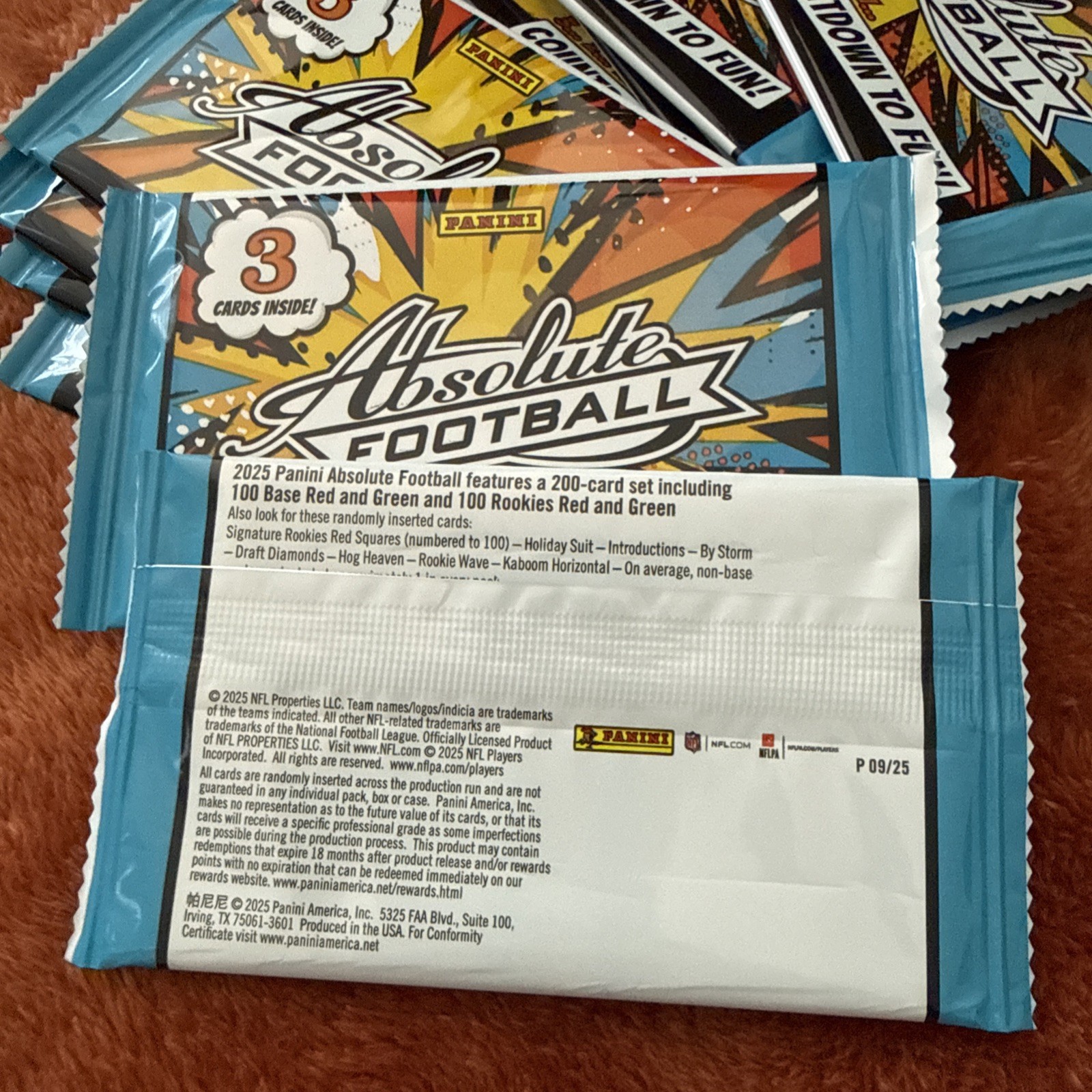 2025 Absolute Football 3 Card Packs Unopened! | eBay