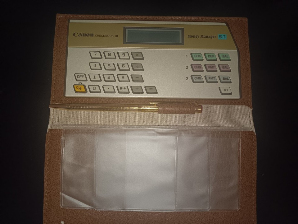 Vintage Cannon Checkbook And Calculator | eBay