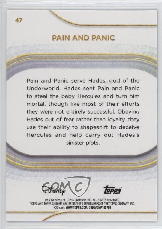 2025 Topps Chrome Disney Prism Refractor Pain and Panic #47 5b1 | eBay