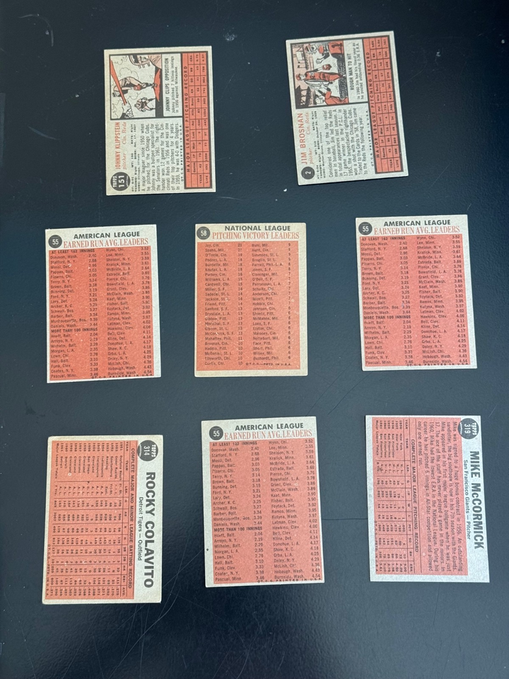 1962 Topps Baseball 8 Carl Lot w/League Leaders & Colavito | eBay