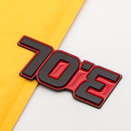 Black & Red 3.0L Metal Logo Emblems V6 V8 Engine Sports Badge Racing ...