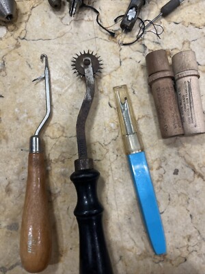 Vintage Leather Craft Tools Kit Stitching Sewing Toolings | eBay