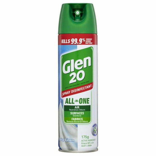 Dettol Glen 20 Disinfect Air Freshener Spray, Crisp Linen - 175g for ...