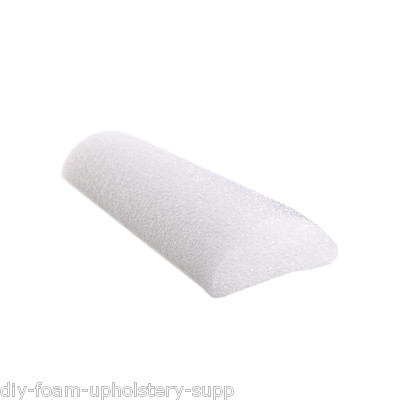 LARGE D SHAPE POLYFOAM UPHOLSTERY PROFILE EDGE ROLL PER 2 METRE STRIP ...