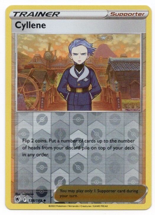 Cyllene Trainer Reverse Holo Uncommon (138/189) Pokemon Astral Radiance ...