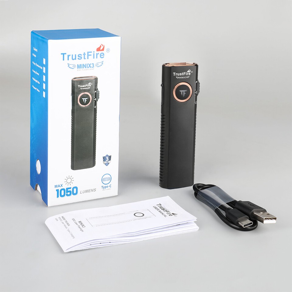 TrustFire 4-in-1 1050Lumen Powerful EDC Flashlight Rechargeable With UV ...