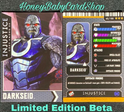 Injustice Arcade Limited Ed. Beta Card 62 Darkseid Power Rare Out of ...