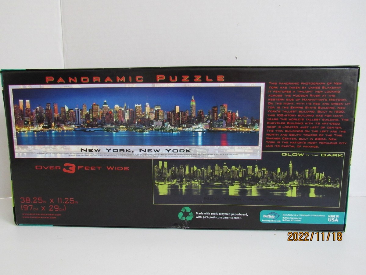 Fanserials New York, New York Panoramic Puzzle Glows In Dark 750