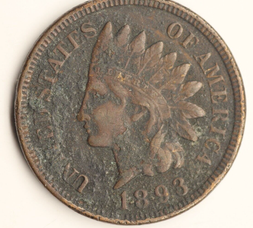 1893 Indian Head One Cent Penny 1C US Coin! F #1469 | eBay