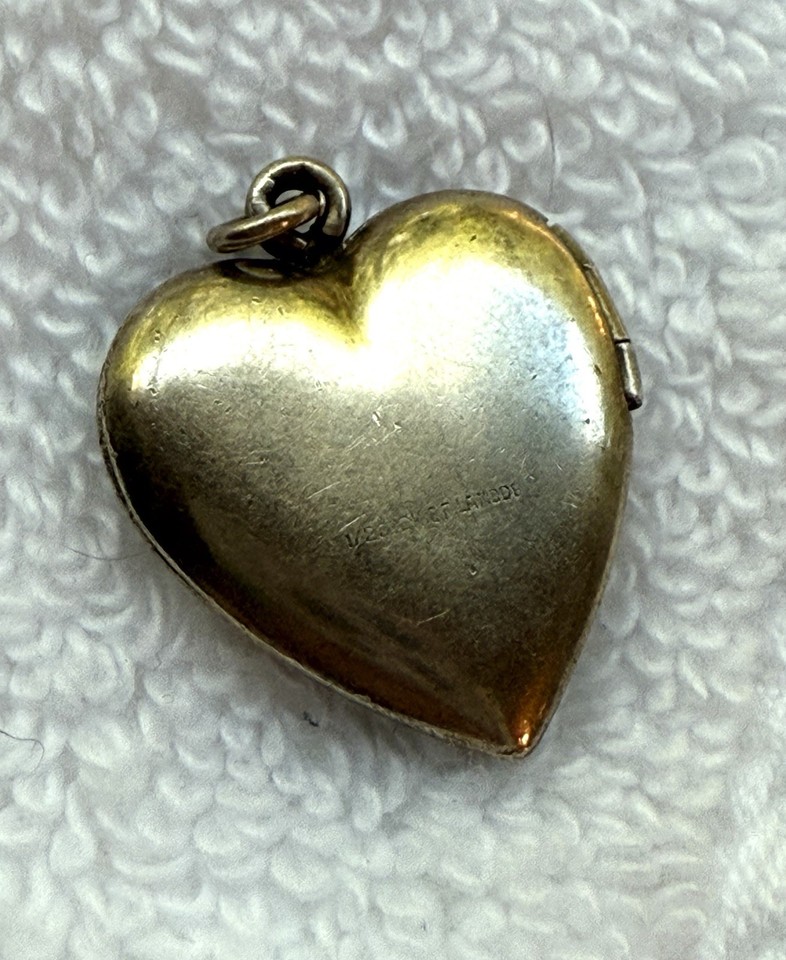 Superb Antique Lamode Engraved GF Puffy Heart Engraved Pendant Locket | eBay