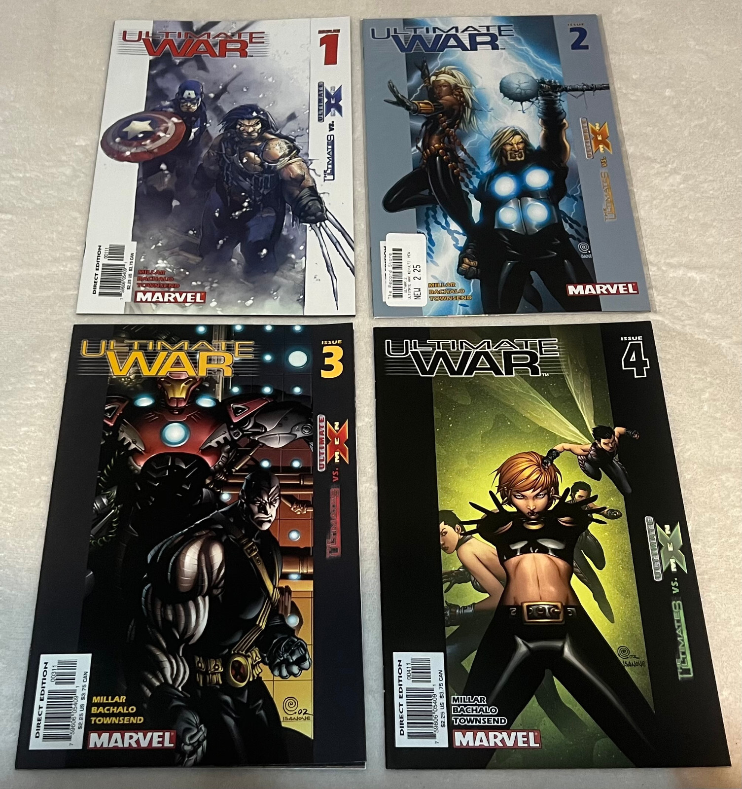 Ultimate War LOT #1-4 -Chris Bachalo Cover Art. Mark Millar Story (9.0 ...