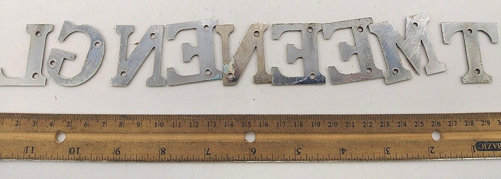 metal letters for plaque name display signs etc. N (x2), E (x3), M, L ...
