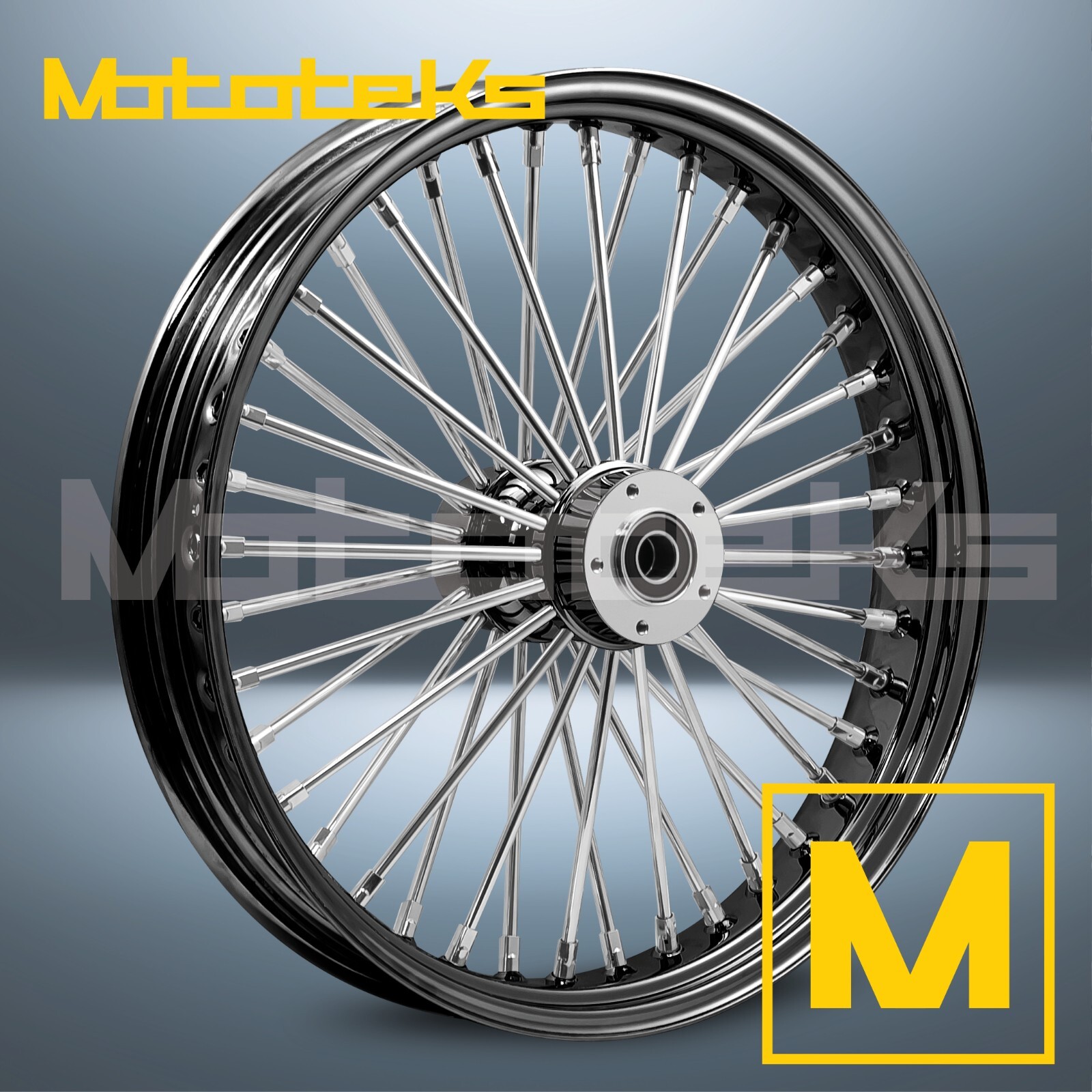 23" 23X3.5 FAT SPOKE WHEEL 40 STAINLESS SPOKES FOR HARLEY SOFTAIL ...