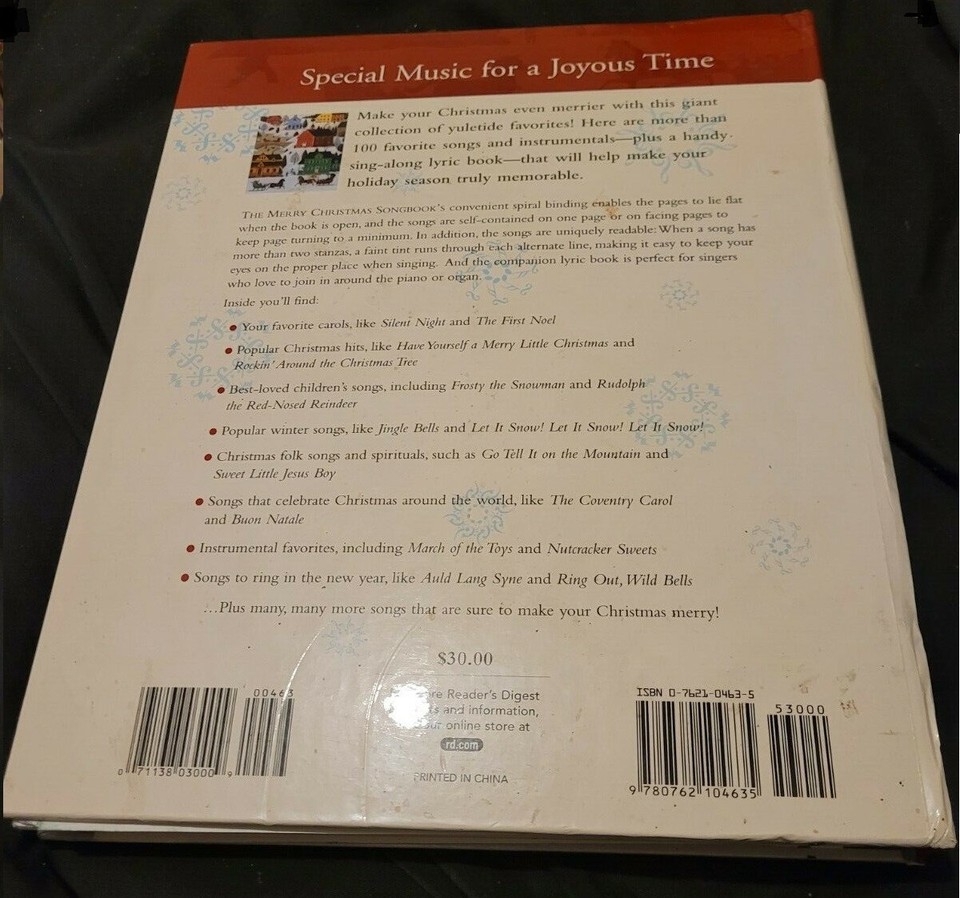 Readers Digest MERRY CHRISTMAS 100+ favorites HC songbook c2003 song ...