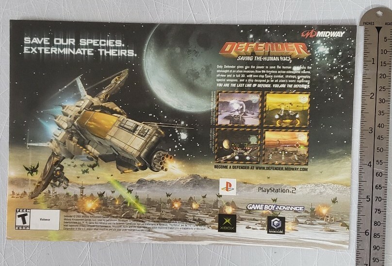 Defender Video Game RARE Print Advertisement | eBay