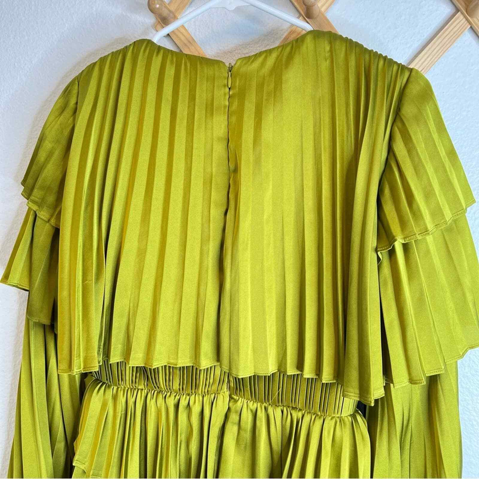 Andrea Iyamah Raffle Pleated Satin Formal Dress - Gem