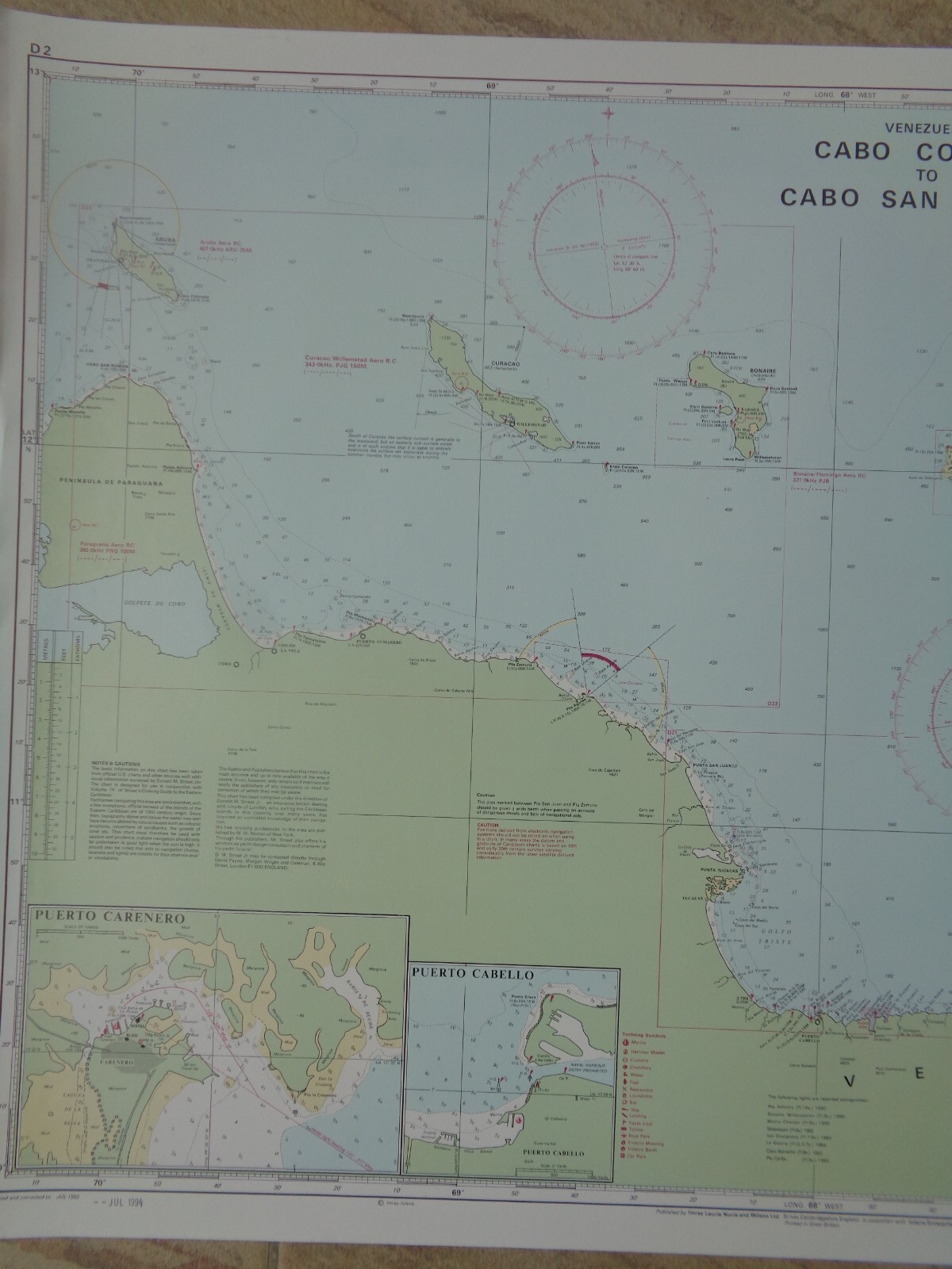 CARTE MARINE / Cabo Codera to Cabo San Roman - Venezuela | eBay