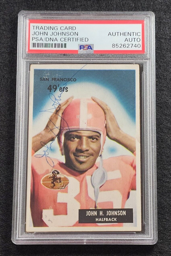 1955 JOHN HENRY JOHNSON Signed Bowman ROOKIE Card-SAN FRANCISCO 49ers ...