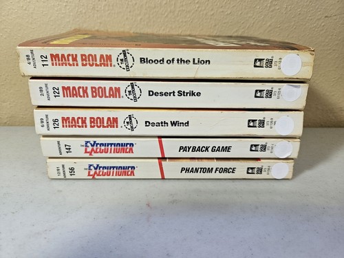 Mack Bolan 'The Executioner' Paperback Books Lot of 5 by Don Pendleton ...