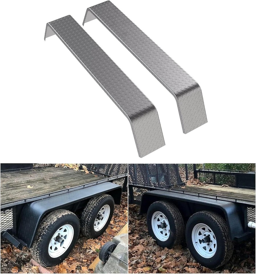 Tandem Axle Trailer Heavy Duty Unpainted Steel Diamond Fenders Tread ...